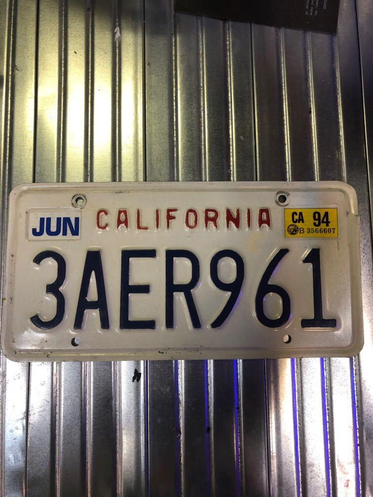 california usa car plate 1994, Hobbies & Toys, Memorabilia ...