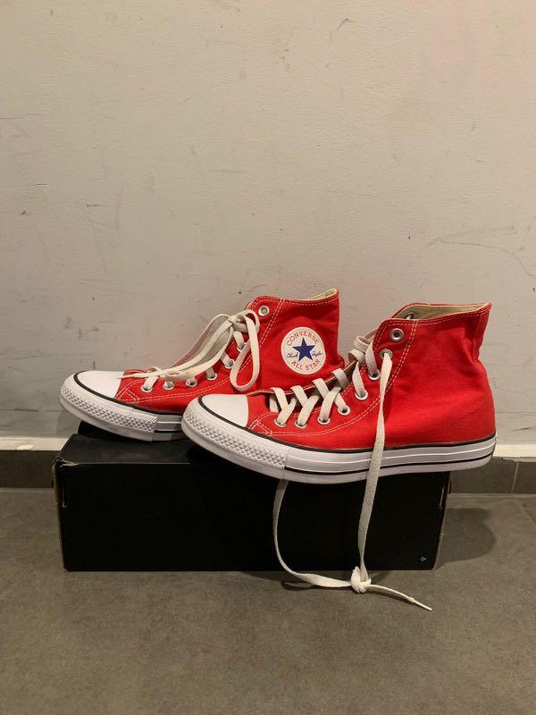 Chuck Taylors All Stars in Red, Men's Fashion, Footwear, Sneakers on ...