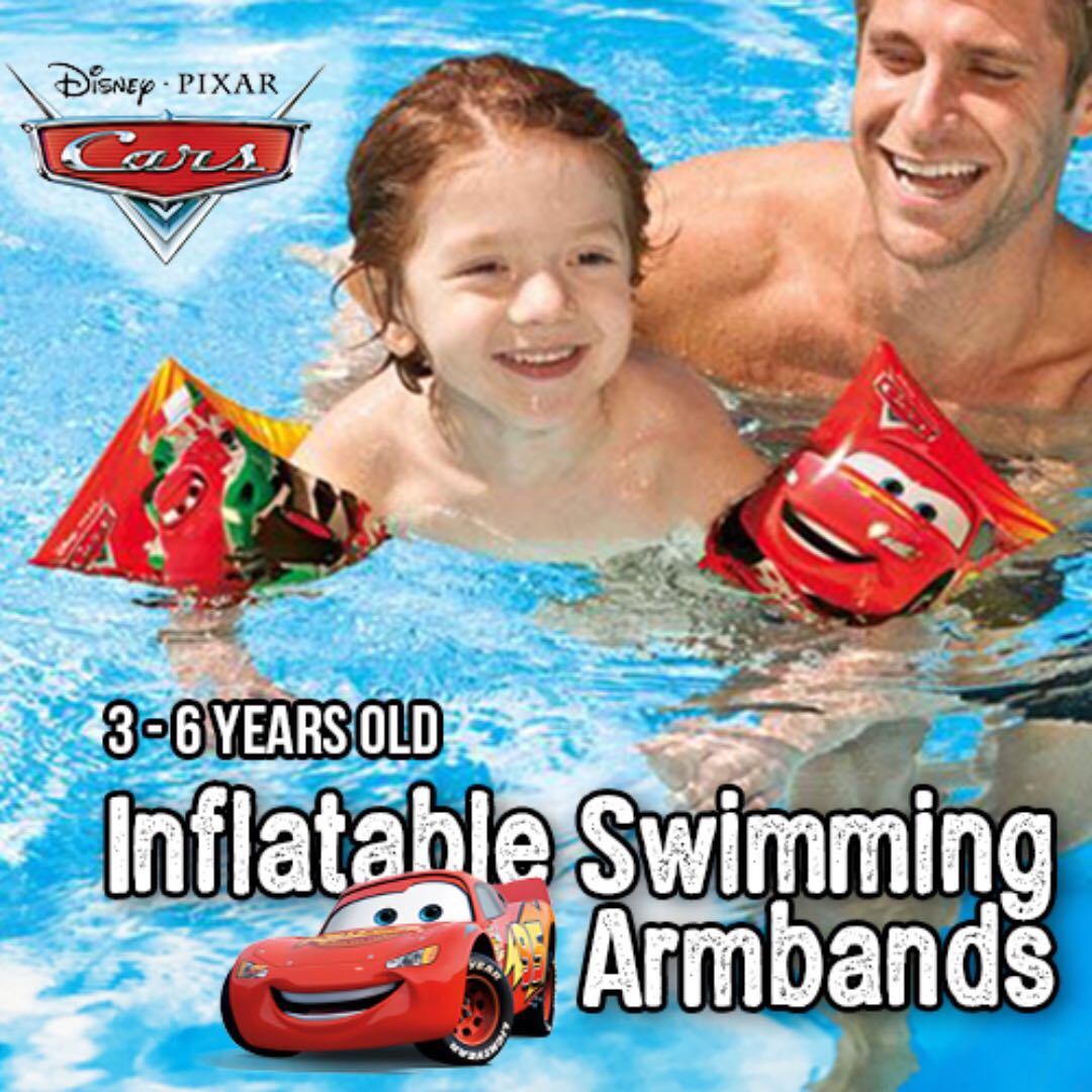 Disney Pixar CARS Inflatable Deluxe Swimming Safety Armbands for 3 to 6 ...
