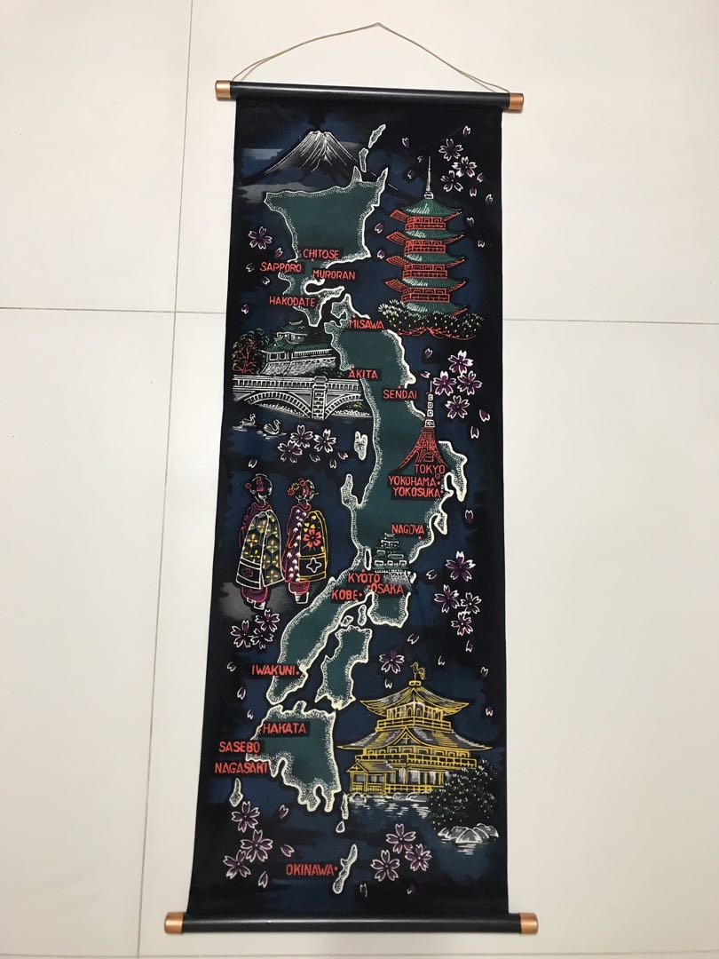 Japan Cloth Map, Everything Else on Carousell