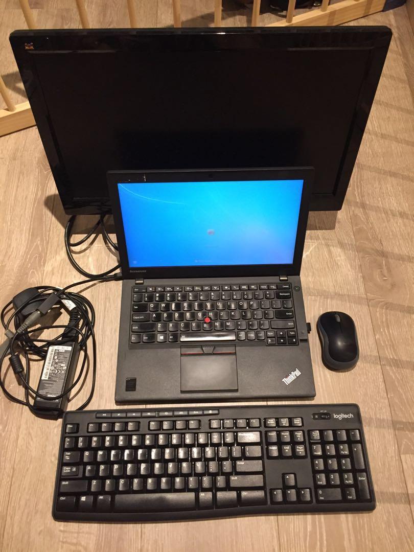 Lenovo Thinkpad X250 (with monitor & wireless keyboard/mouse ...