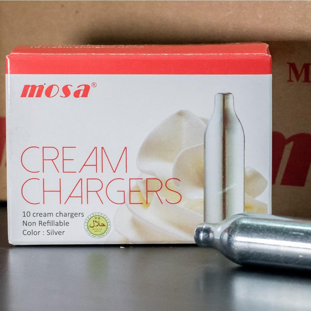 [FREE DELIVERY] Mosa N2O Nangs Whipped Cream Chargers 10pc/box, Food & Drinks, Local Eats on ...