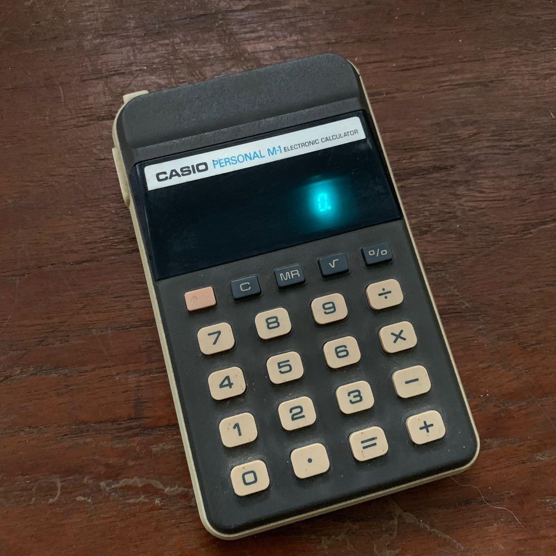 1 Vintage old Casio Personal M1 electronic Calculator LED, Computers ...