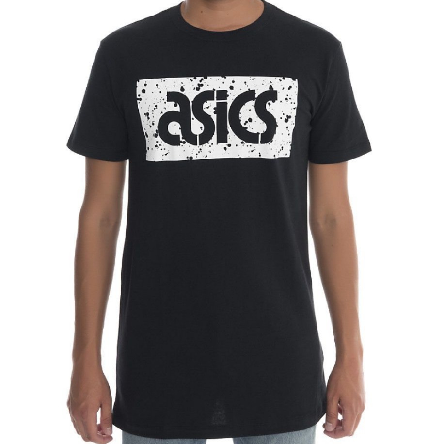 Asics Logo black white, Men's Fashion, Tops & Sets, Formal Shirts on ...