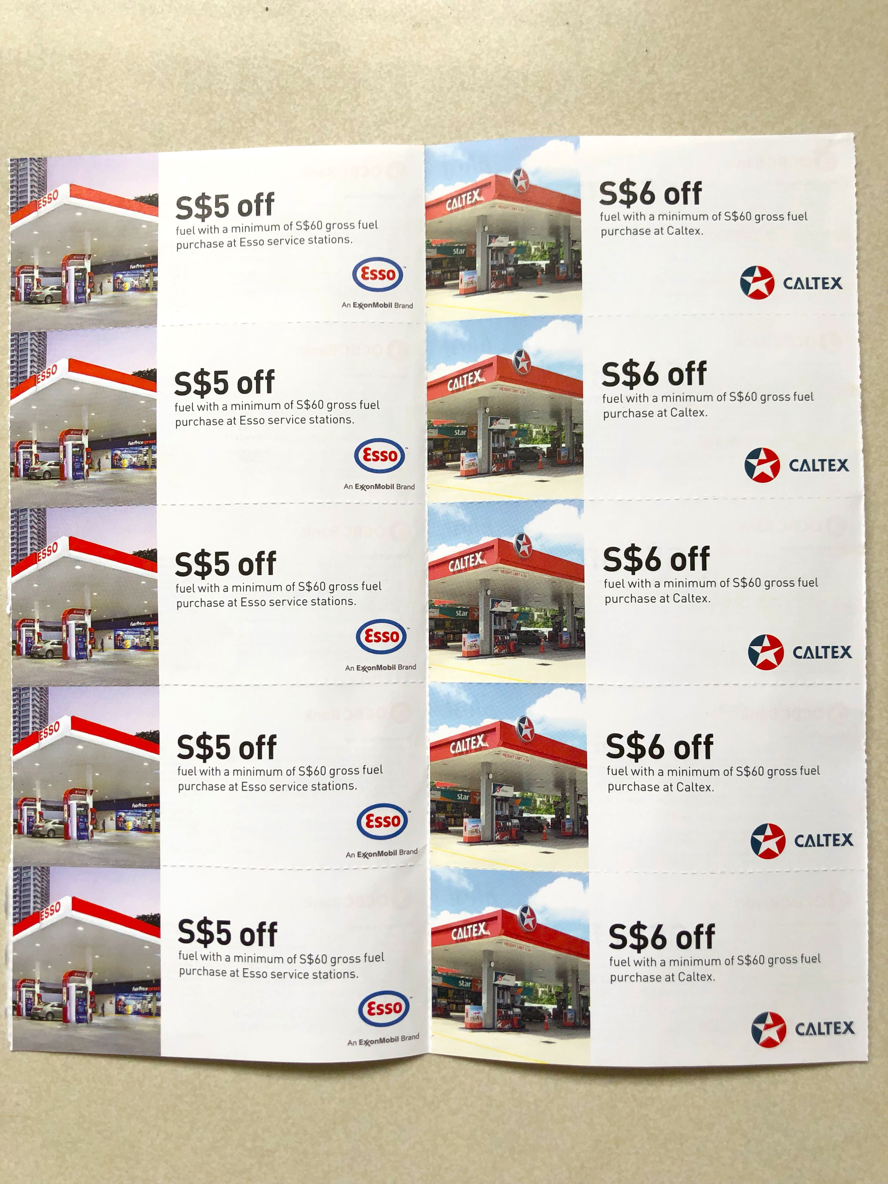 Esso & Caltex voucher, Tickets & Vouchers, Vouchers on Carousell