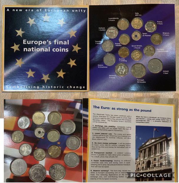 Europe's Final National Coins: A new era of European unity Collectibles, Hobbies & Toys ...