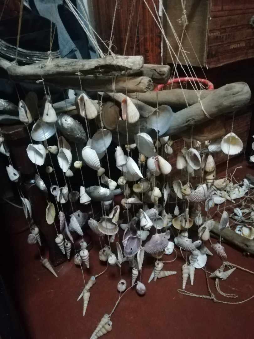 Handicraft hanging wooden and shell., Furniture & Home Living, Home ...