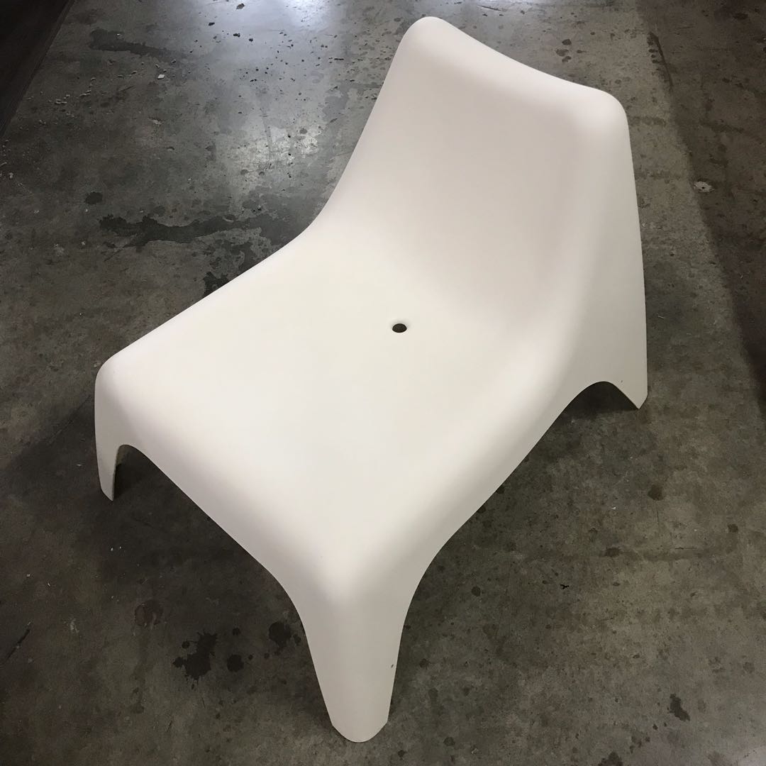 Ikea easy chair, outdoor, white, Furniture & Home Living, Furniture ...