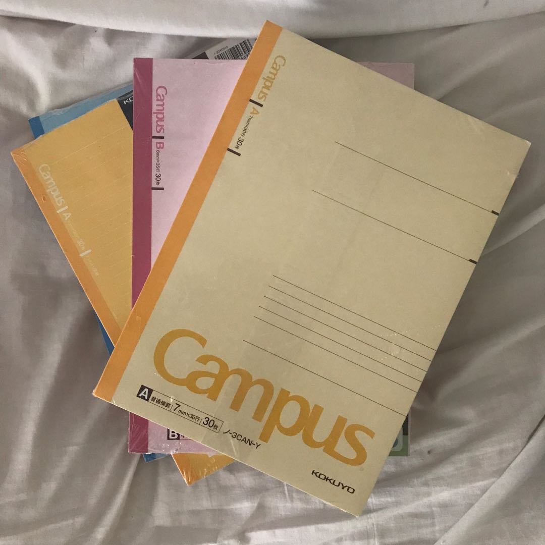 Japanese Branded Notebooks (Campus Brand), Hobbies & Toys, Stationary ...