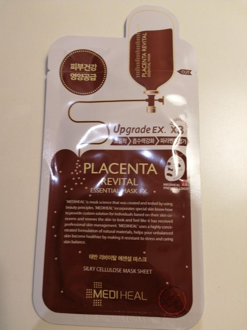 Mediheal Collagen, Placenta, Vita Light beam Essential Mask, Health ...