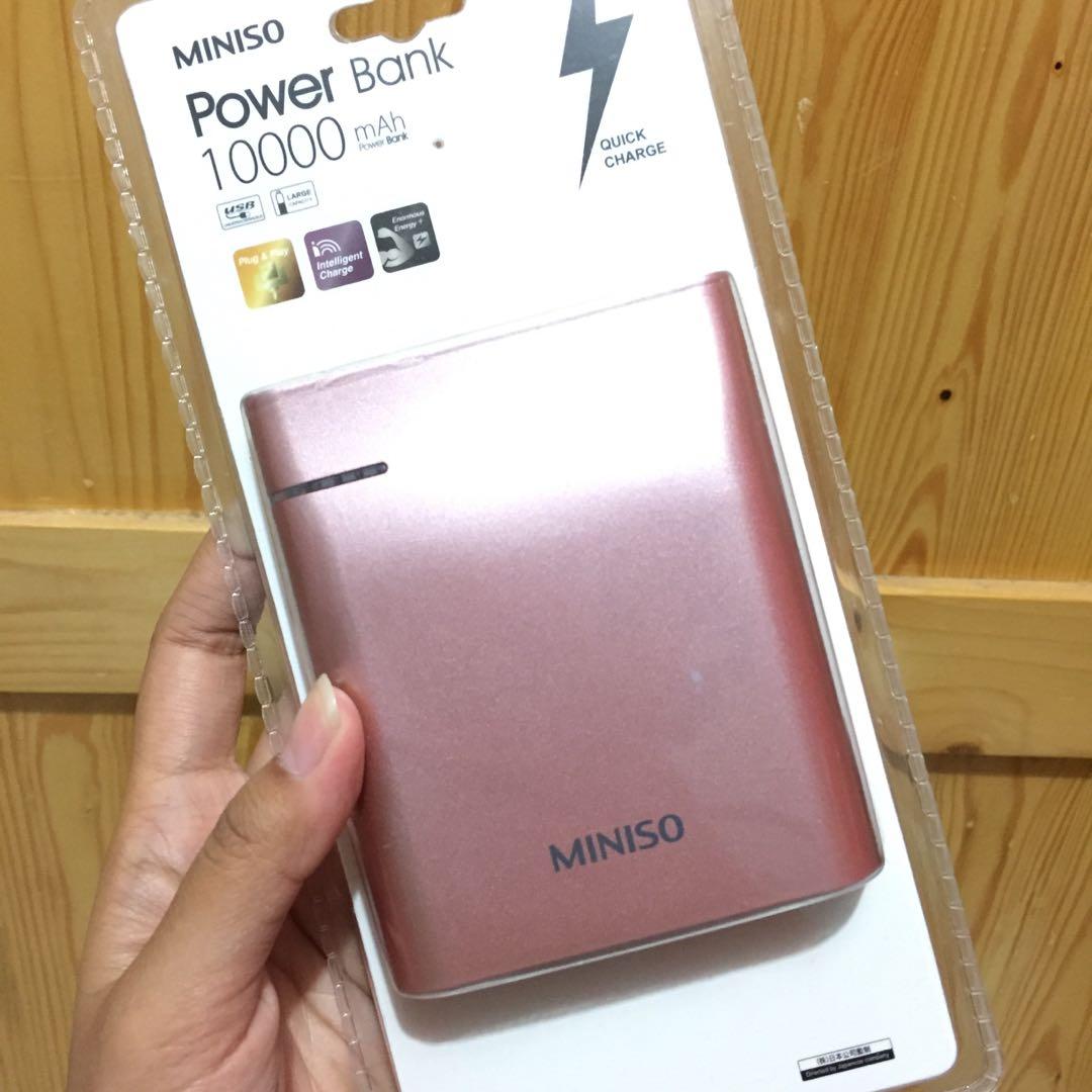 NEW Powerbank Miniso 10.000mAh, Elektronik, Lainnya di Carousell