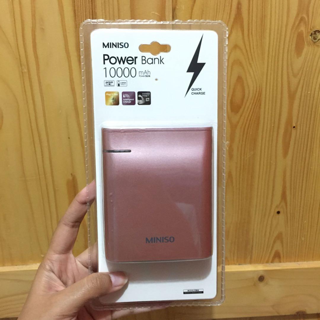 NEW Powerbank Miniso 10.000mAh, Elektronik, Lainnya di Carousell
