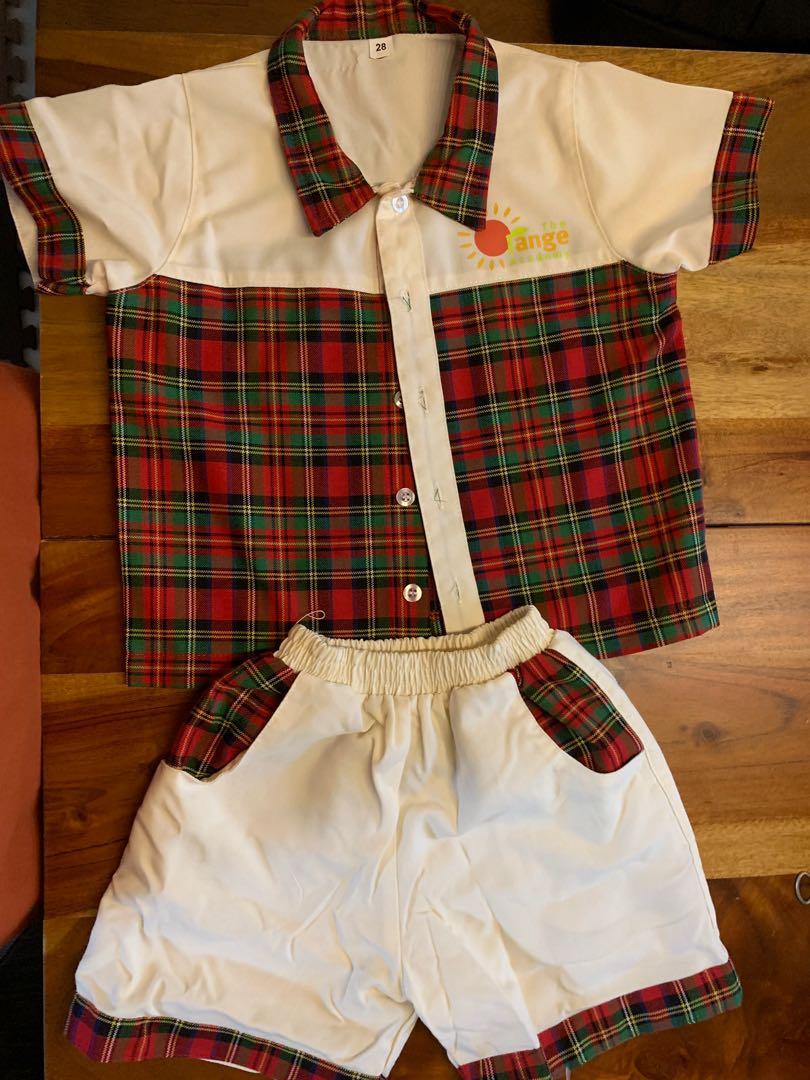 Orange academy uniform, Babies & Kids, Babies & Kids Fashion on Carousell