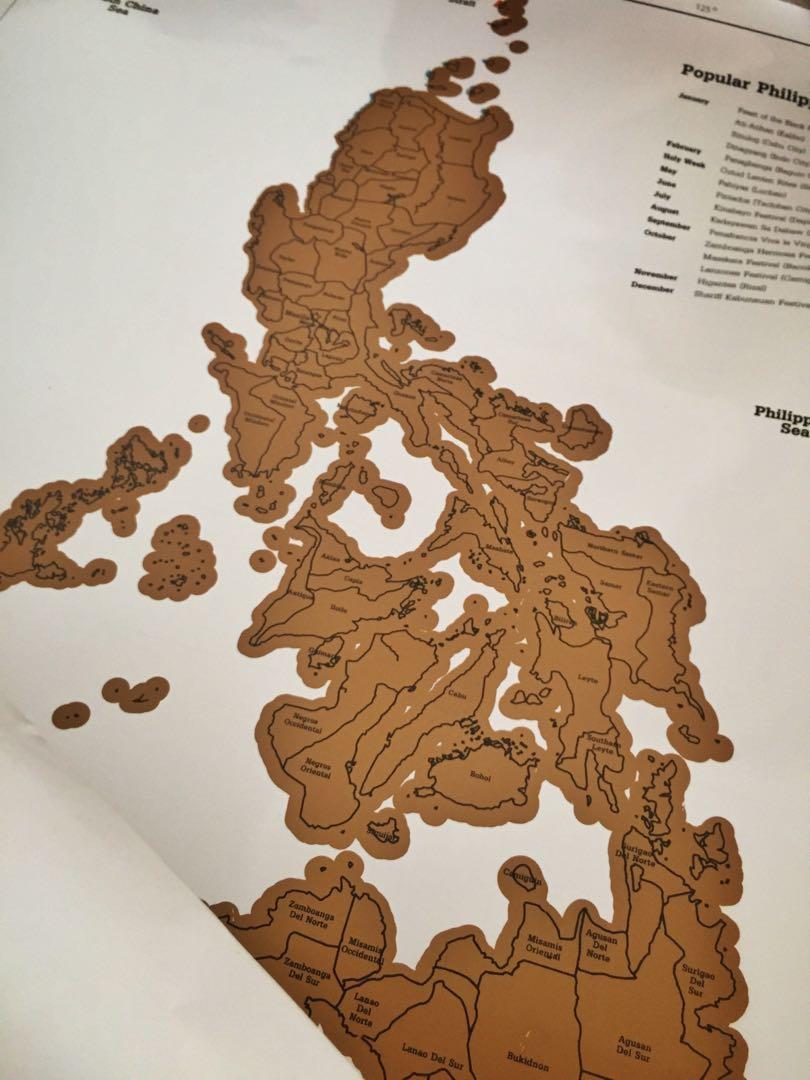 Philippine Scratch Map, Hobbies & Toys, Memorabilia & Collectibles ...