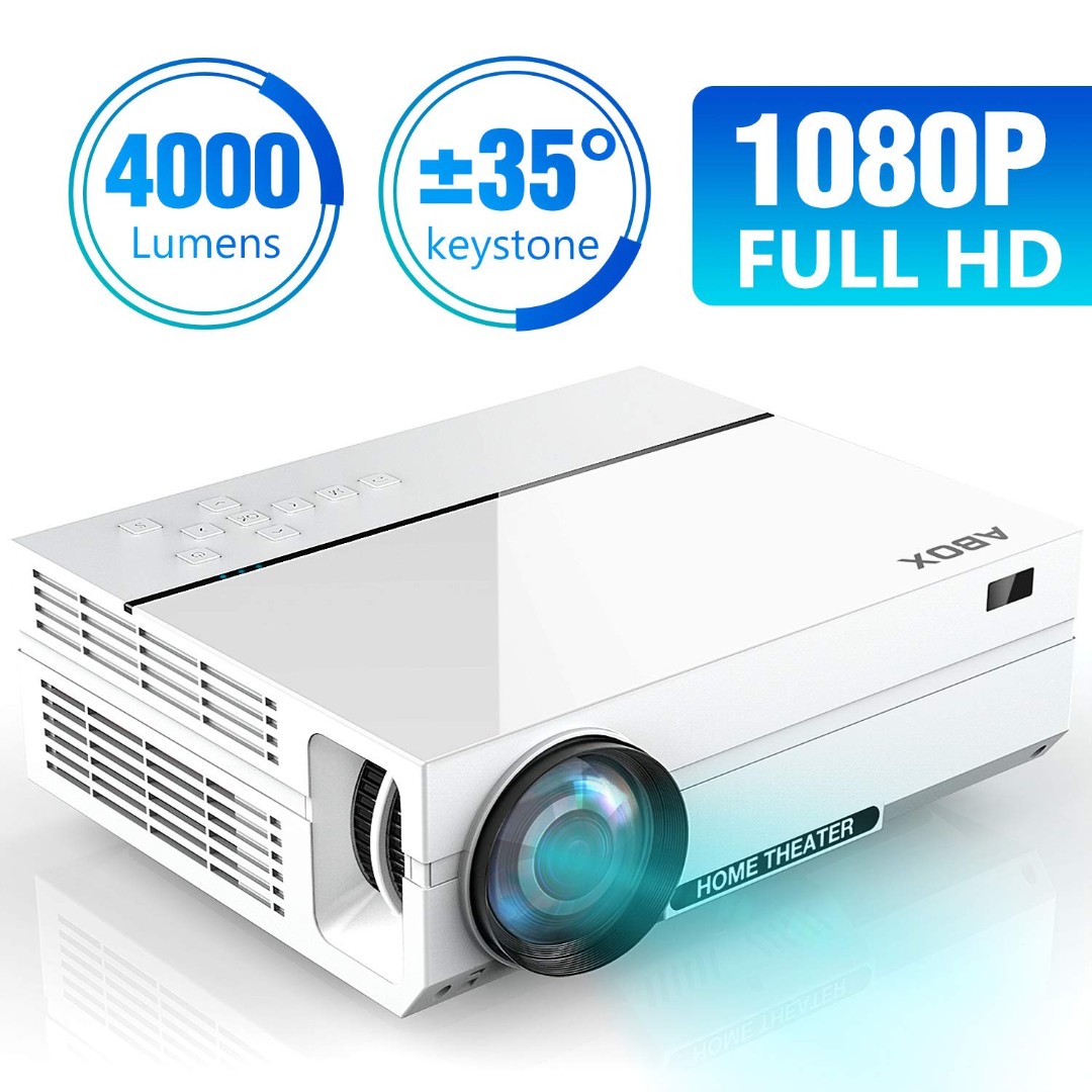 Projector, ABOX A6 Portable Home Theater 1080p Video Projector, Up to ...