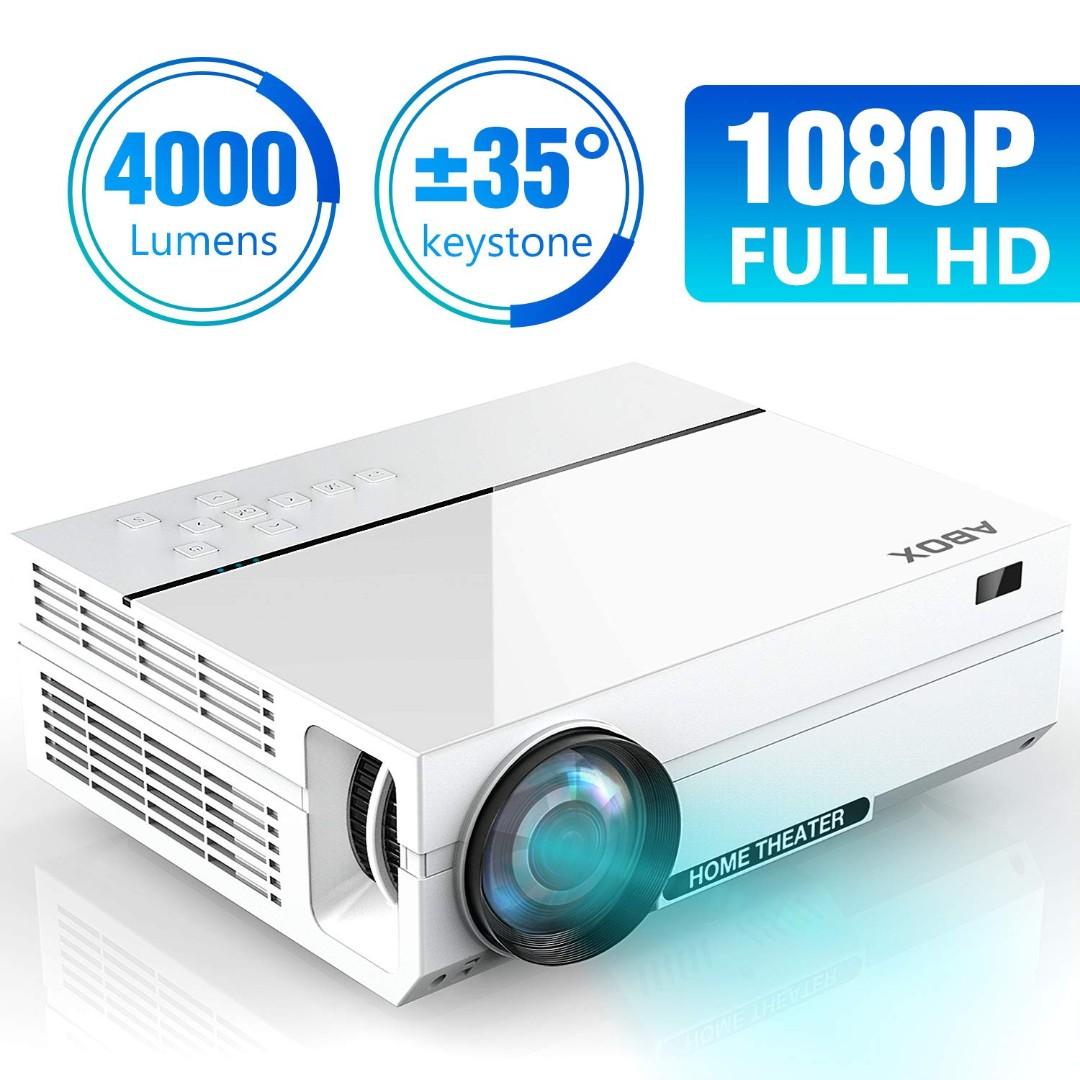 Projector, ABOX A6 Portable Home Theater 1080p Video Projector, Up to ...
