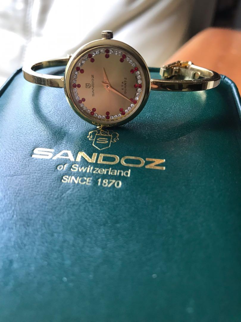 Sandoz watch Bracelet- Red Stone , Women's Fashion, Watches ...