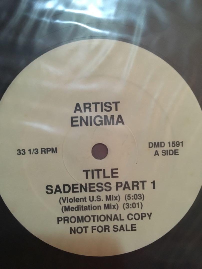 Test Pressing Enigma - Sadeness Part I 12” Vinyl, Hobbies & Toys, Music ...