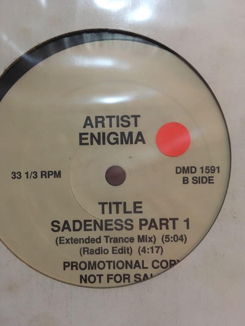 Test Pressing Enigma - Sadeness Part I 12” Vinyl, Hobbies & Toys, Music ...