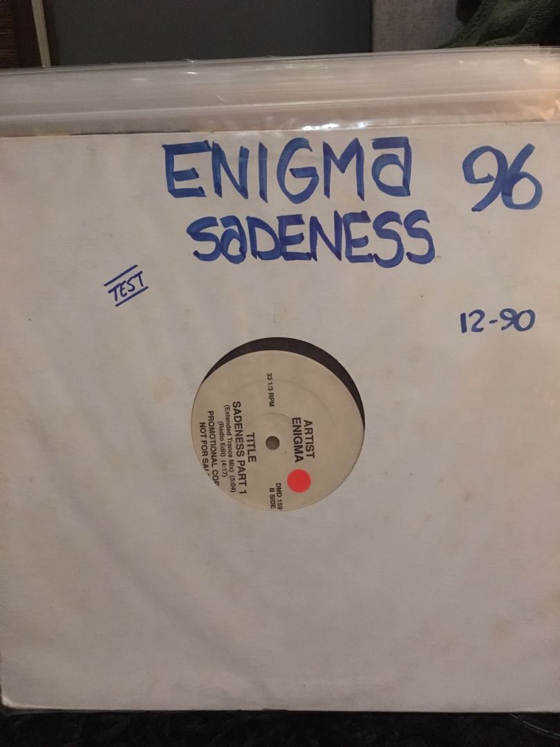 Test Pressing Enigma - Sadeness Part I 12” Vinyl, Hobbies & Toys, Music ...