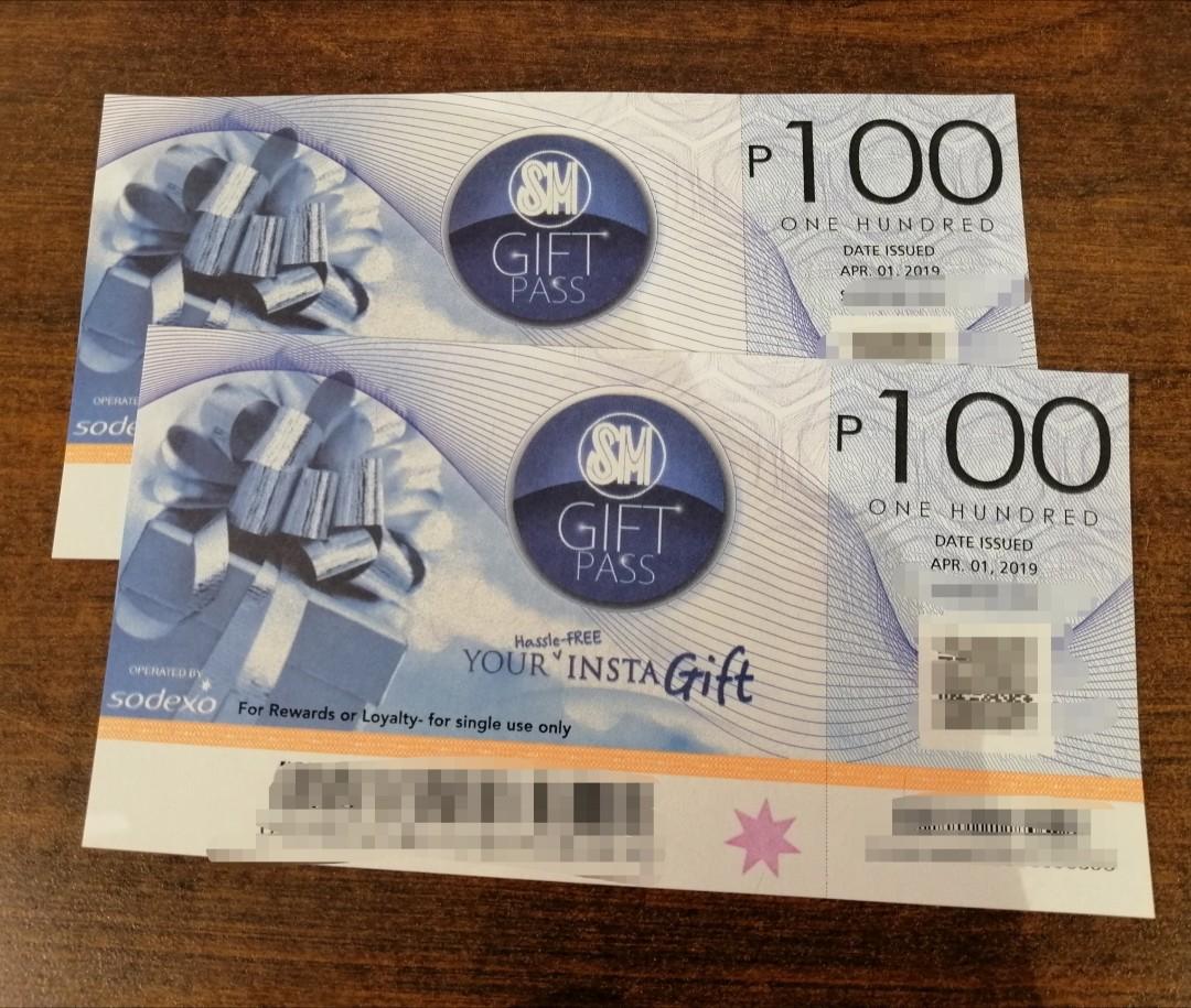 4 SM Gift Certificate for P360 only, Tickets & Vouchers, Store Credits ...