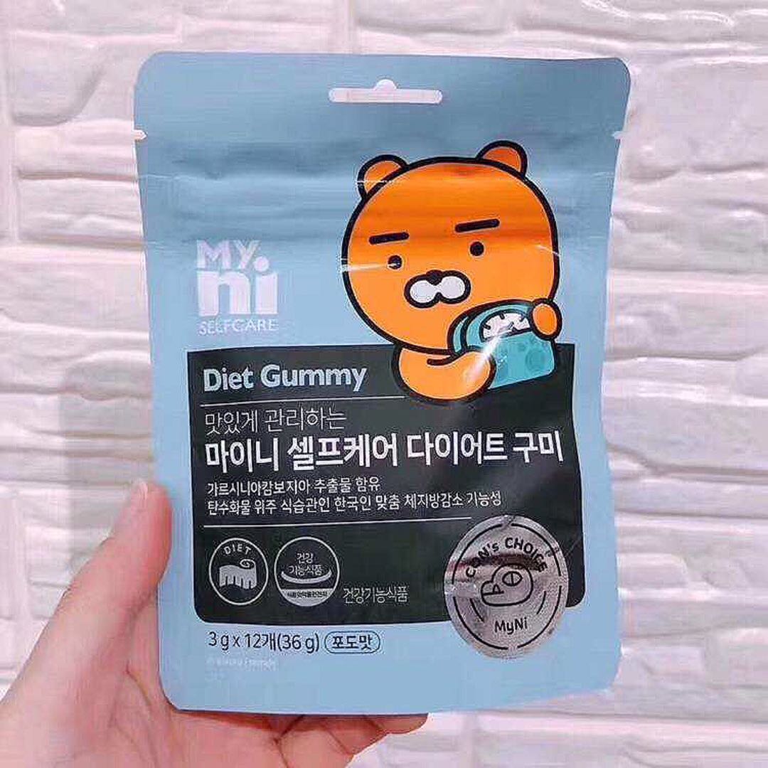 韓國 MYni x Kakao Friends 瘦身軟糖（爽口葡萄味）Diet Gummy (3g x 12ea) 20包, 嘢食 & 嘢飲, 包裝食物&即食食物 - Carousell