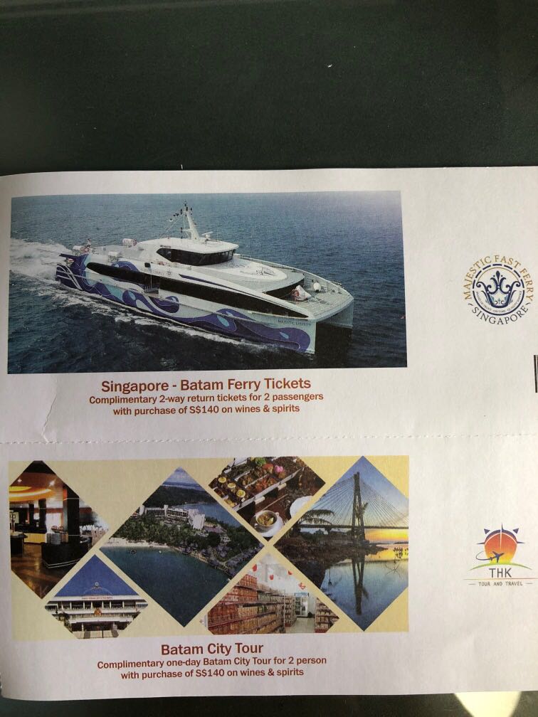 Batam ferry ticket and batam city tour voucher, Tickets & Vouchers ...