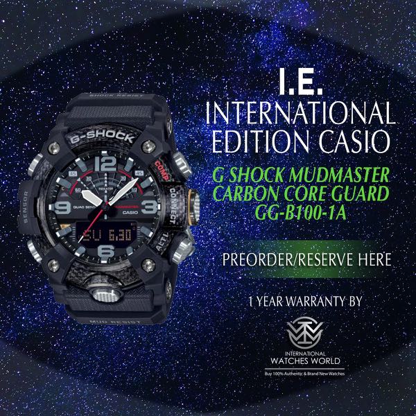 CASIO INTERNATIONAL EDITION G SHOCK MUDMASTER CARBON CORE GUARD BLACK ...