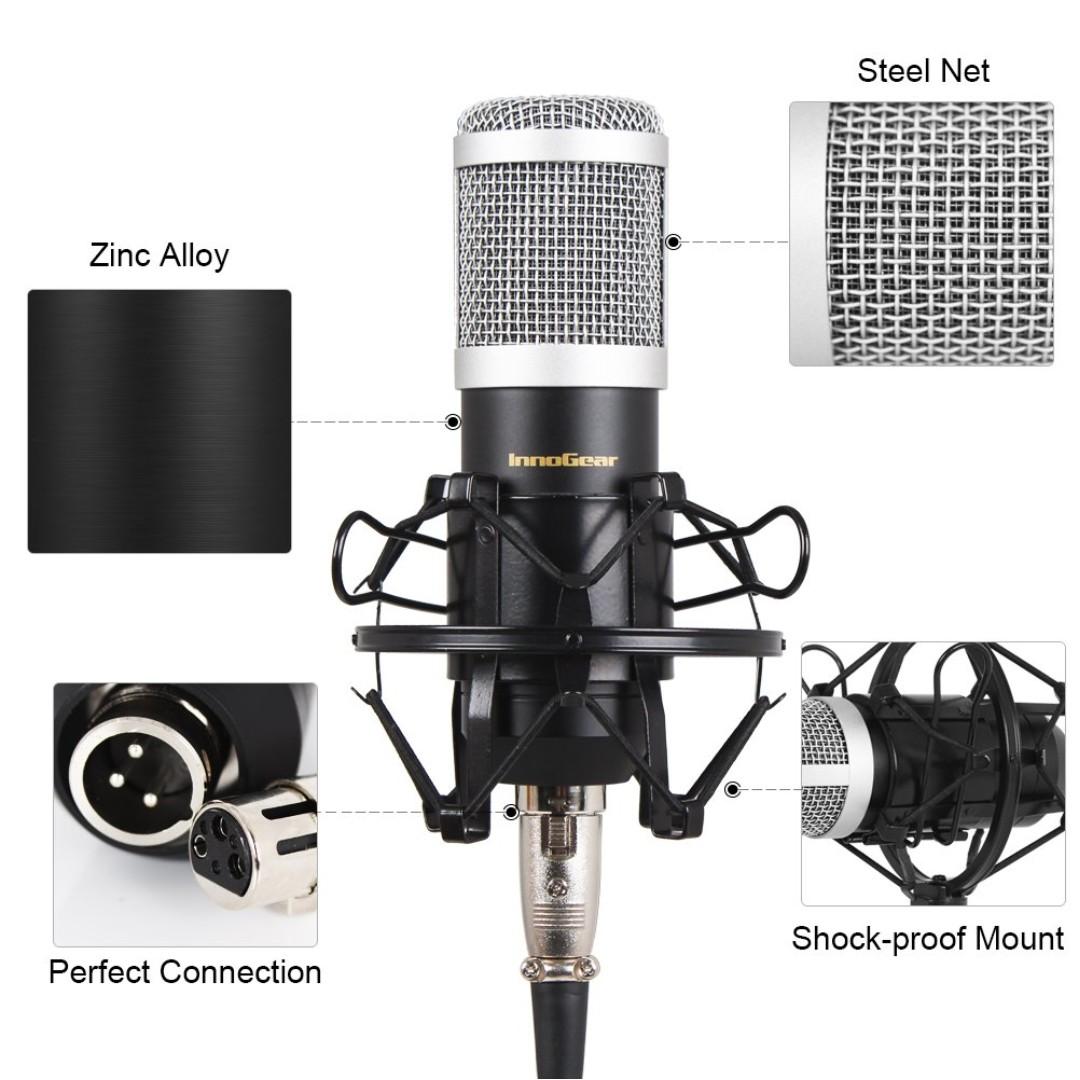 (45) InnoGear Cardioid Studio Condenser Microphone Professional ...