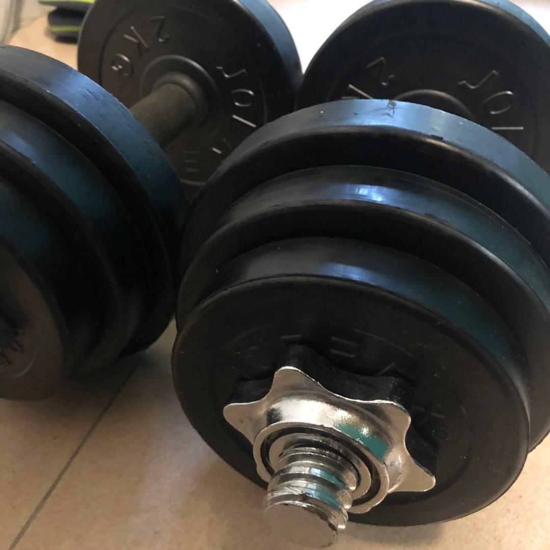 Joerex 包膠啞鈴 一對 單邊8.5kg 共17kg, 運動產品, 運動與健身, 運動與健身 - 舉重和啞鈴 - Carousell