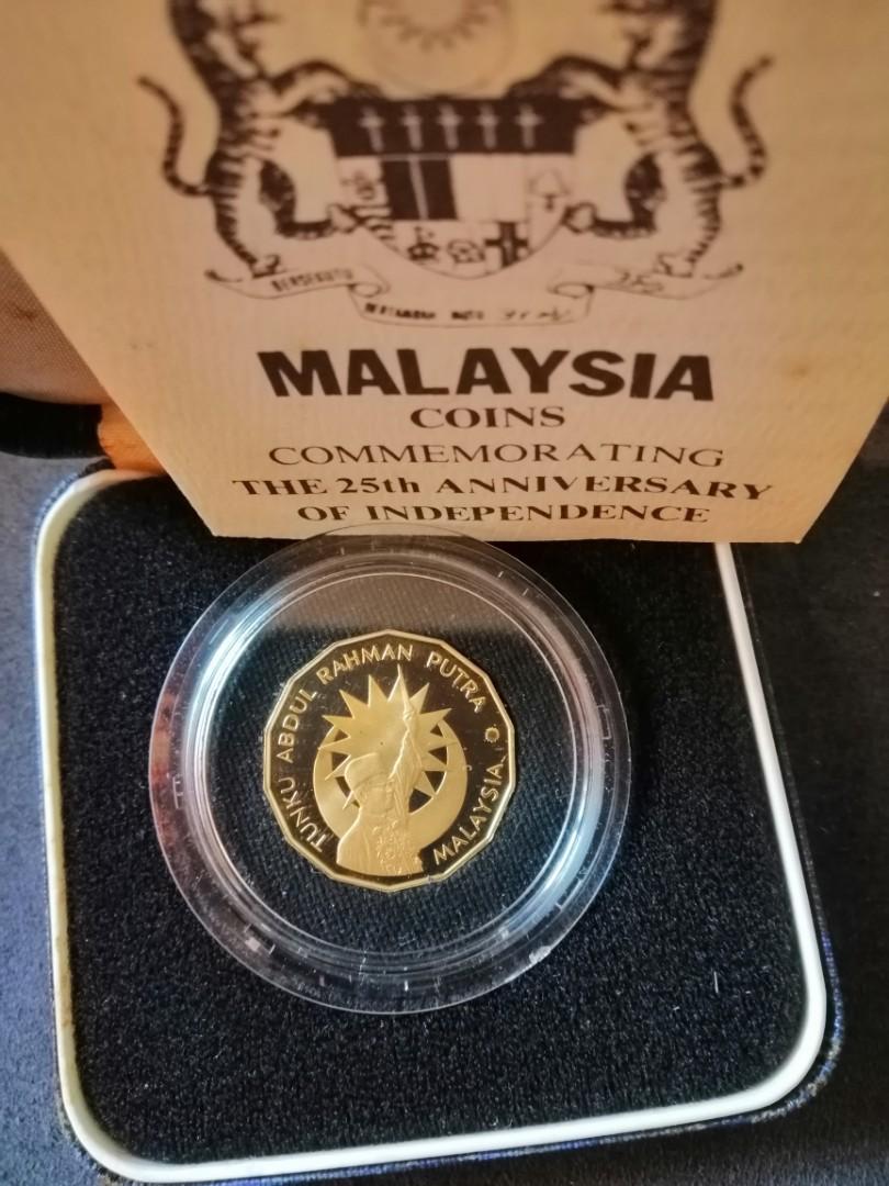Malaysia 25th anniversary of independence 500 ringgit gold proof coin ...