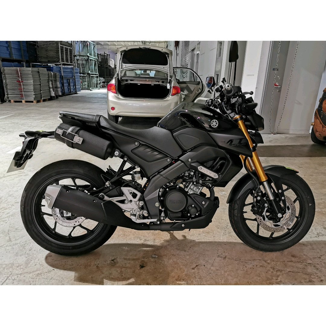 MT15 V2 Megatube installed without rack, Motorcycles, Motorcycle ...