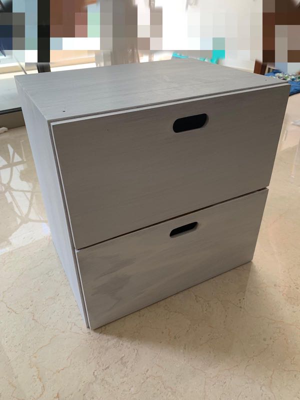 MUJI insert stacking chest oak insert 2 tier, Furniture & Home Living ...