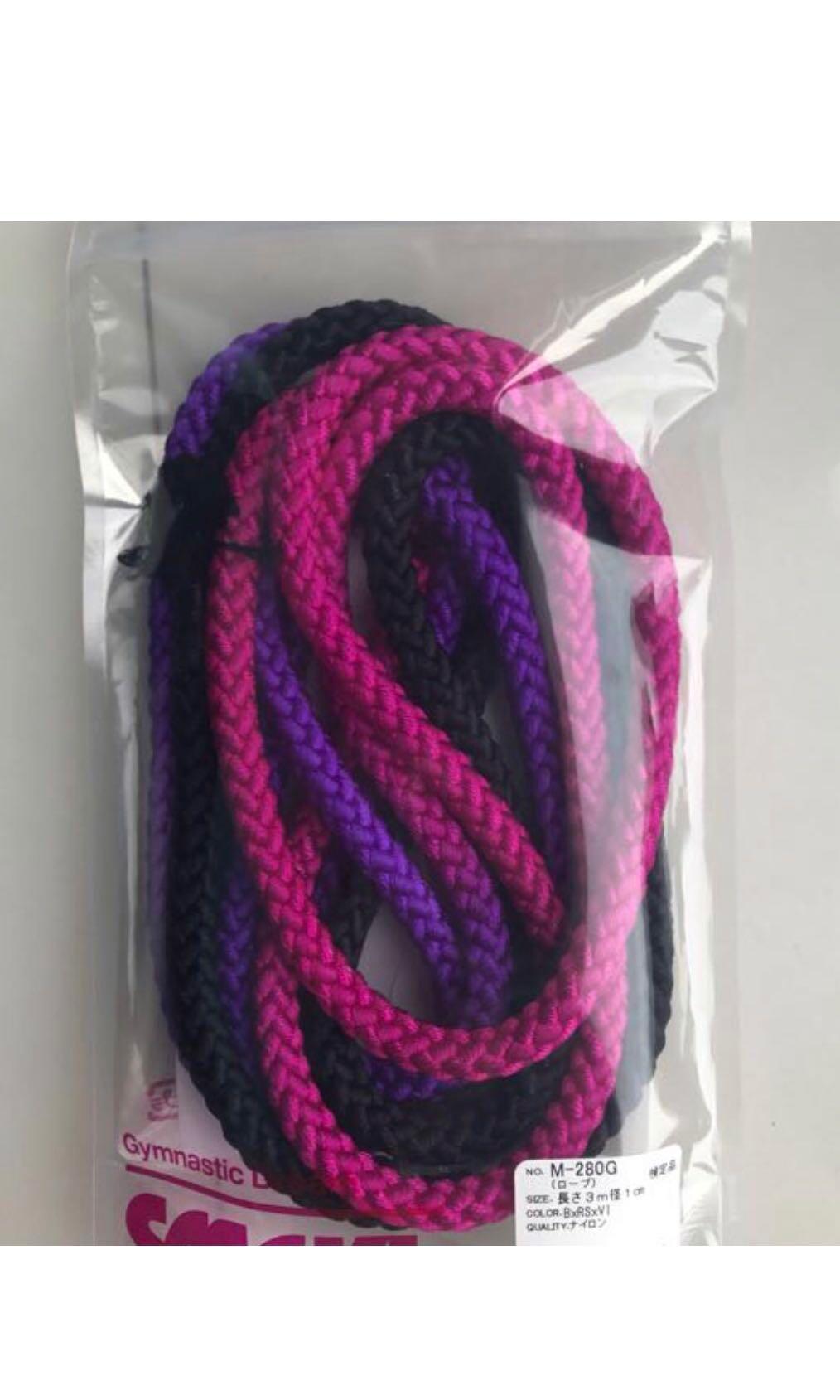 Sasaki Rhythmic Gymnastics Tri Colour Nylon Rope - Black x Violet x ...