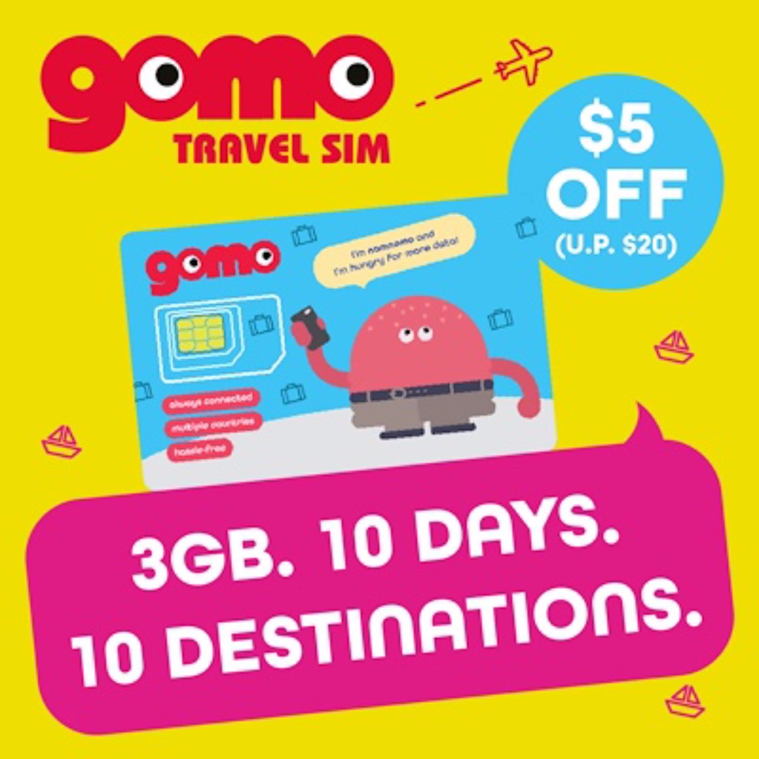 Singtel GOMO 3GB 10 days Overseas Travel Data SIM Card - 8 Destinations ...