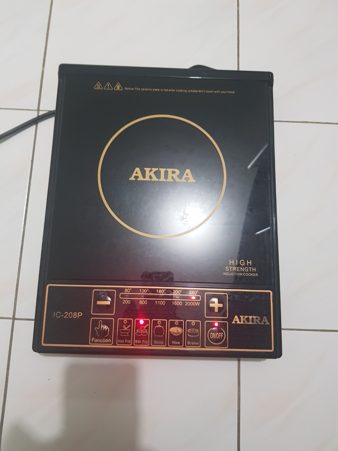 AKIRA High Strength Induction Cooker, Home Appliances, Kitchenware on ...