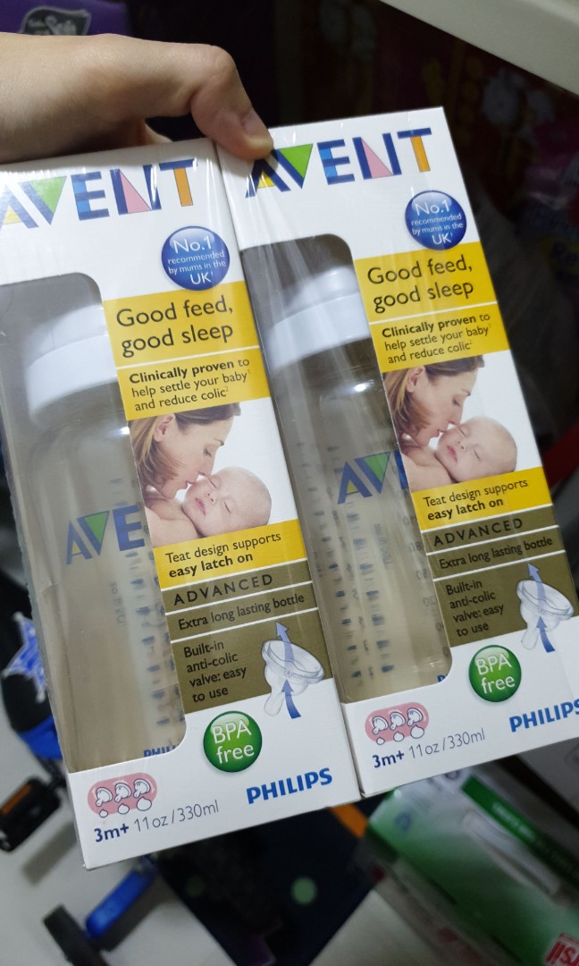 Avent Milk Bottles 330ml x 2, Babies & Kids, Nursing & Feeding ...