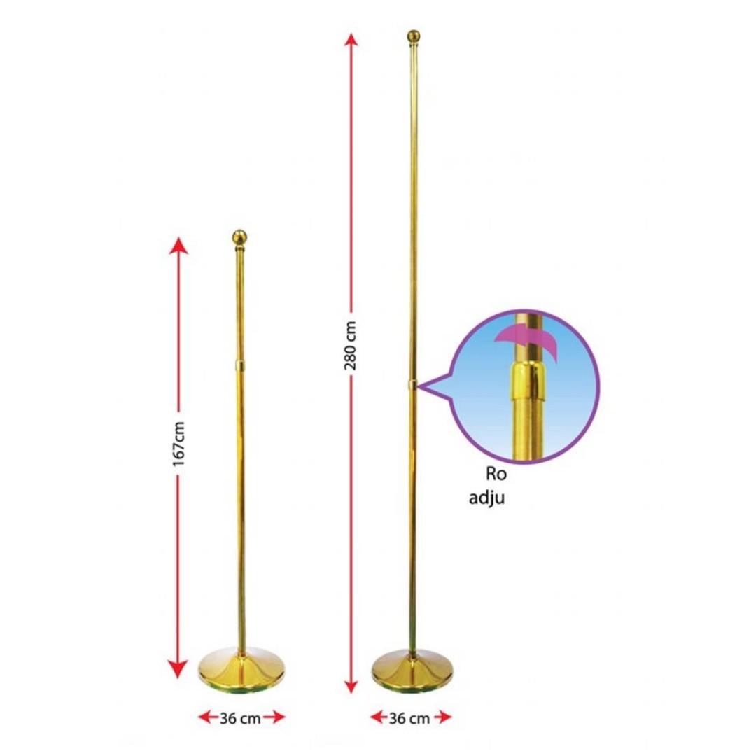 Flag Pole With Stand 2.8M (Royale Gold), Everything Else, Others on ...