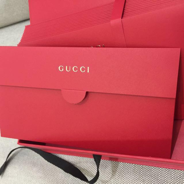 Gucci Box With 15 Red Packets Inside, Luxury, Accessories on Carousell