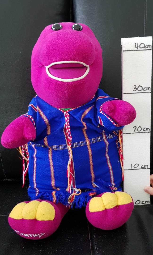 Large Barney With Costume, Hobbies & Toys, Toys & Games on Carousell