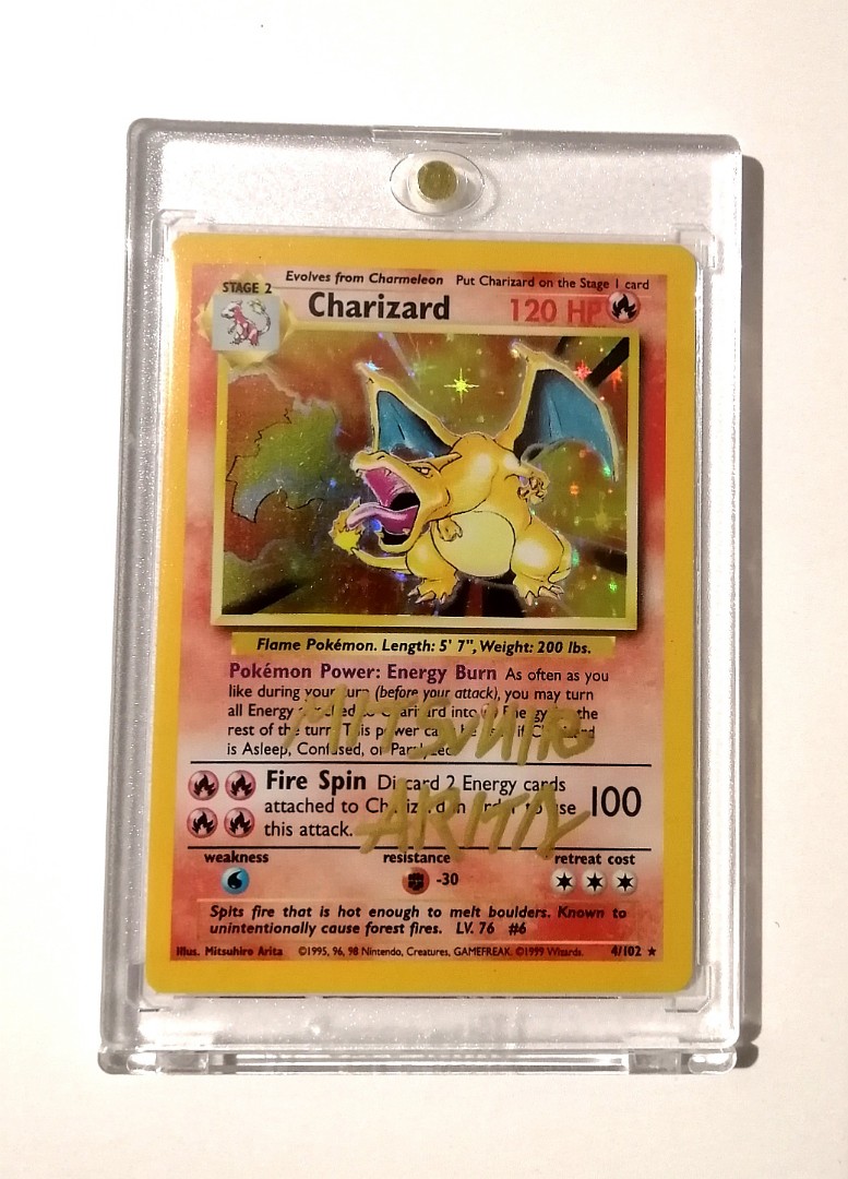 Mitsuhiro Arita Signed Base Set Charizard, Hobbies & Toys, Toys & Games ...