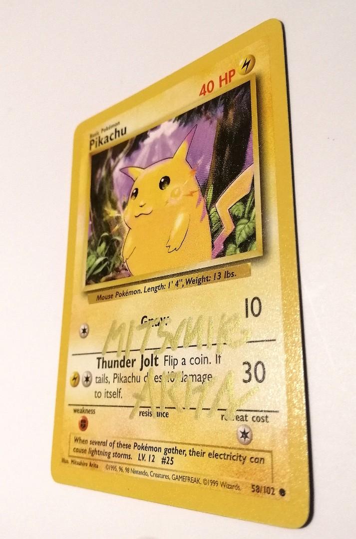 Mitsuhiro Arita Signed Base Set Pikachu, Hobbies & Toys, Toys & Games ...