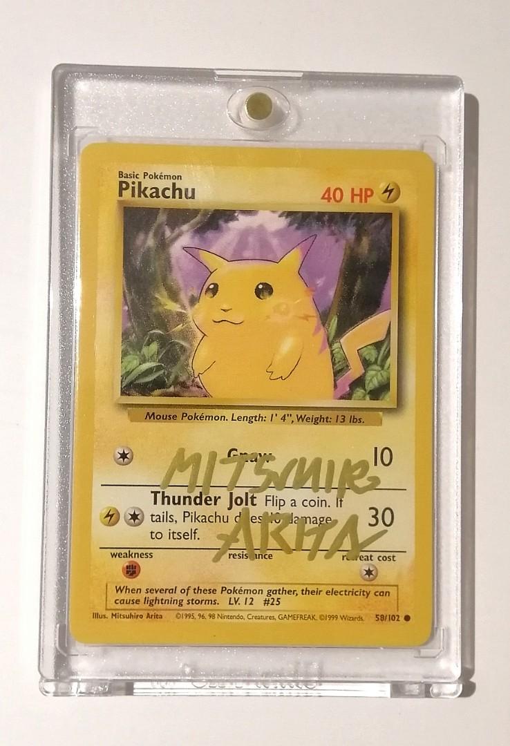 Mitsuhiro Arita Signed Base Set Pikachu, Hobbies & Toys, Toys & Games ...