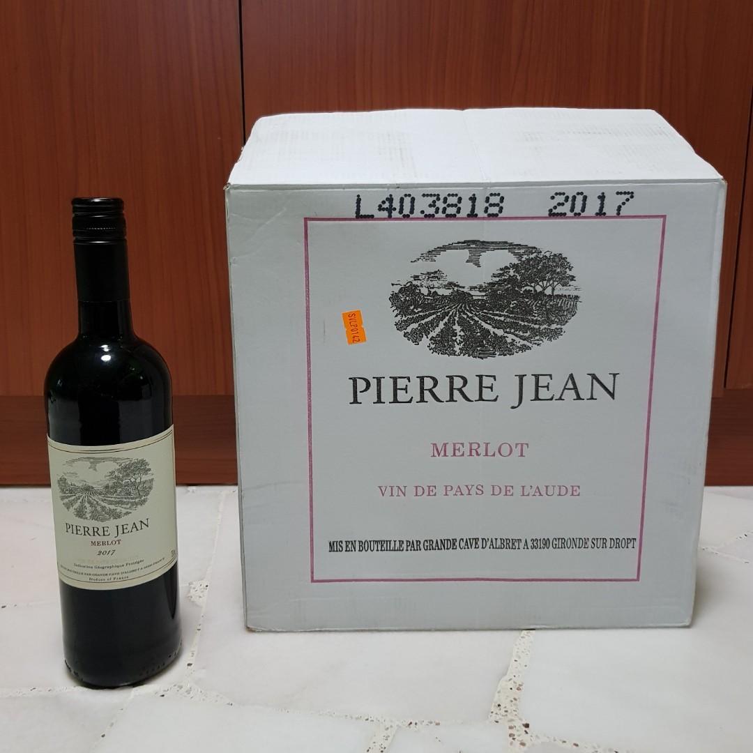 PIERRE JEAN Merlot - Red Wine, Food & Drinks, Alcoholic Beverages on ...