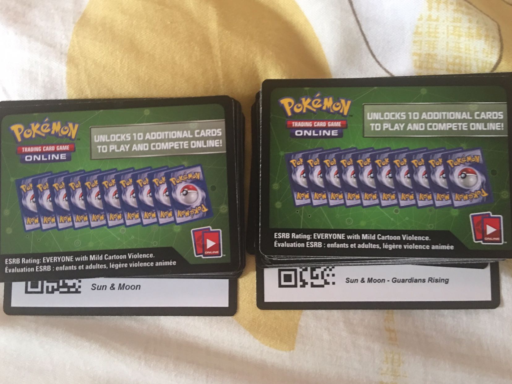 Pokémon unused code cards (s&m and guardians rising), Hobbies & Toys ...