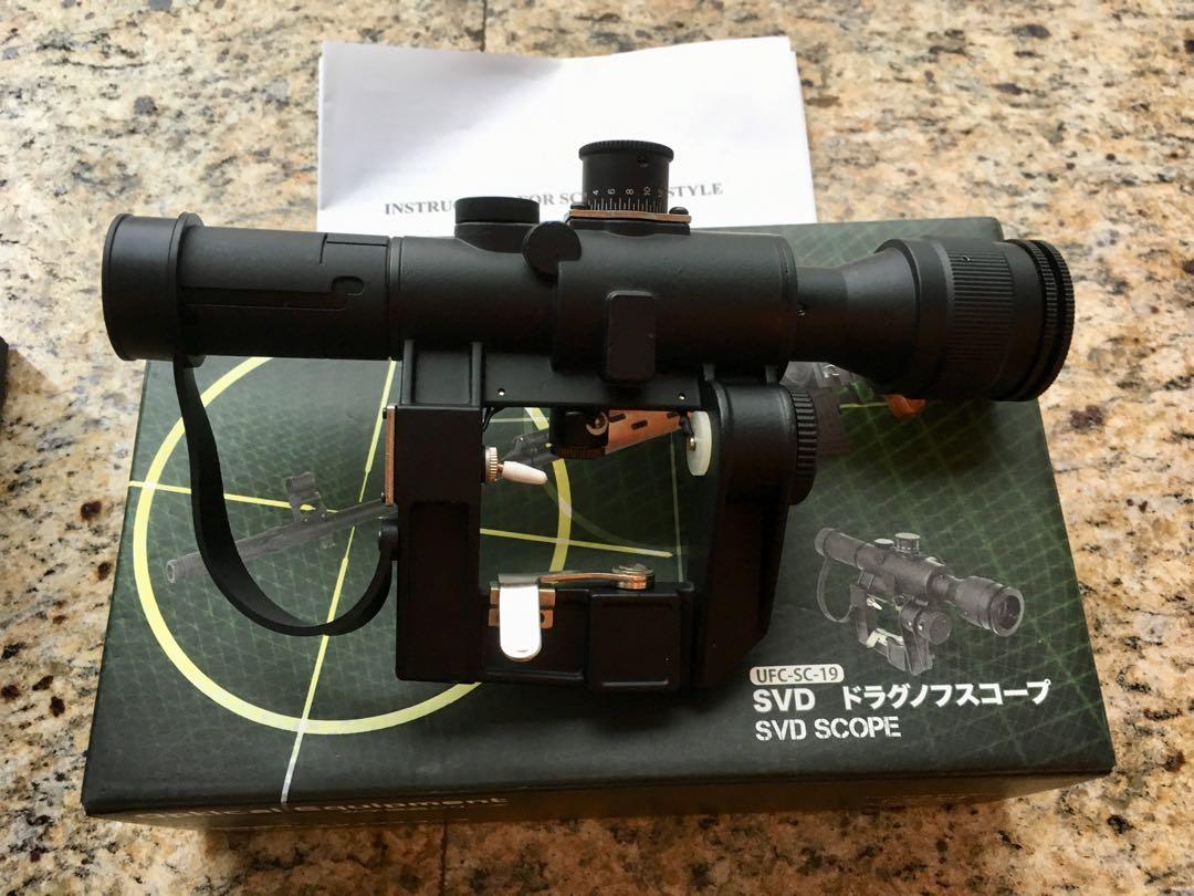 PSO-1 style scope for SVD, AK Airsoft for Wargame by UFC/S&T 全新俄式SVD ...