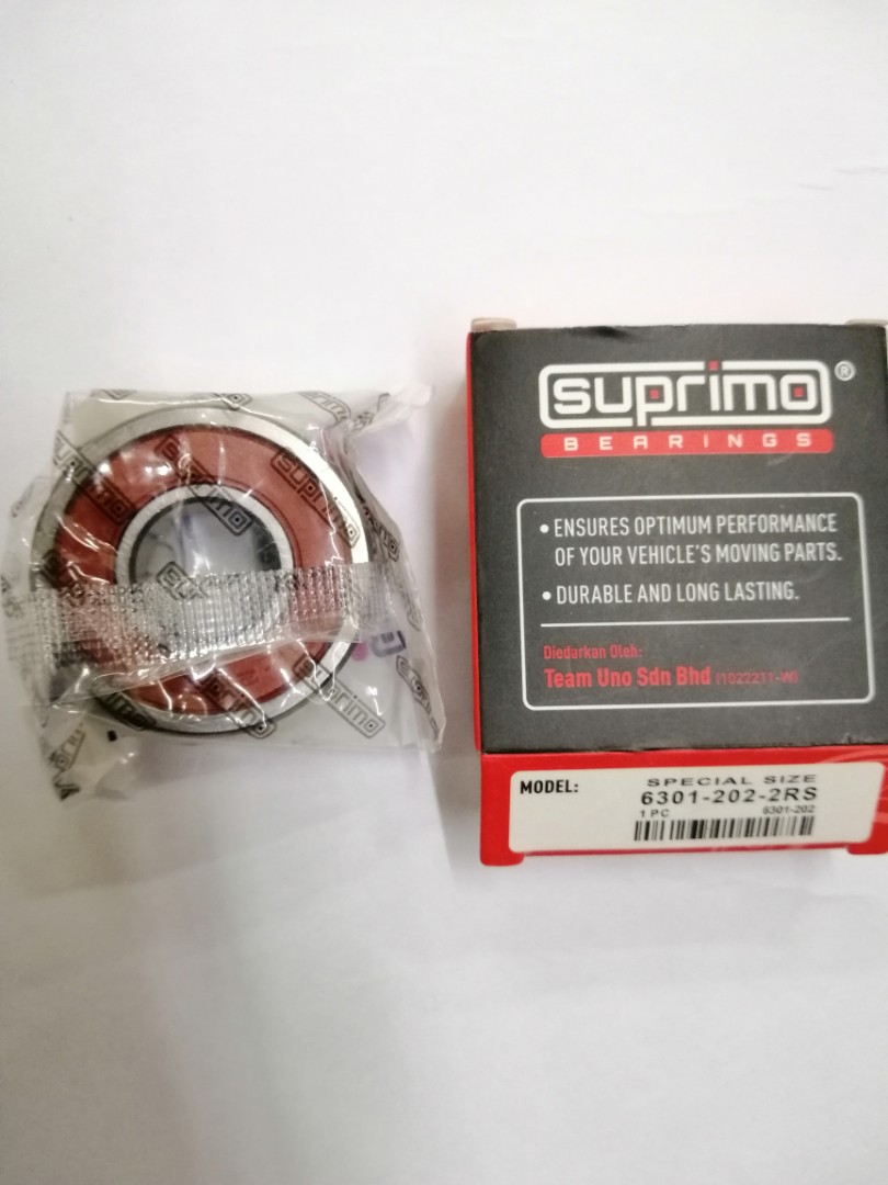 Suprimo Special Bearing 6301-202-2rs motorcycle use, Auto Accessories on Carousell