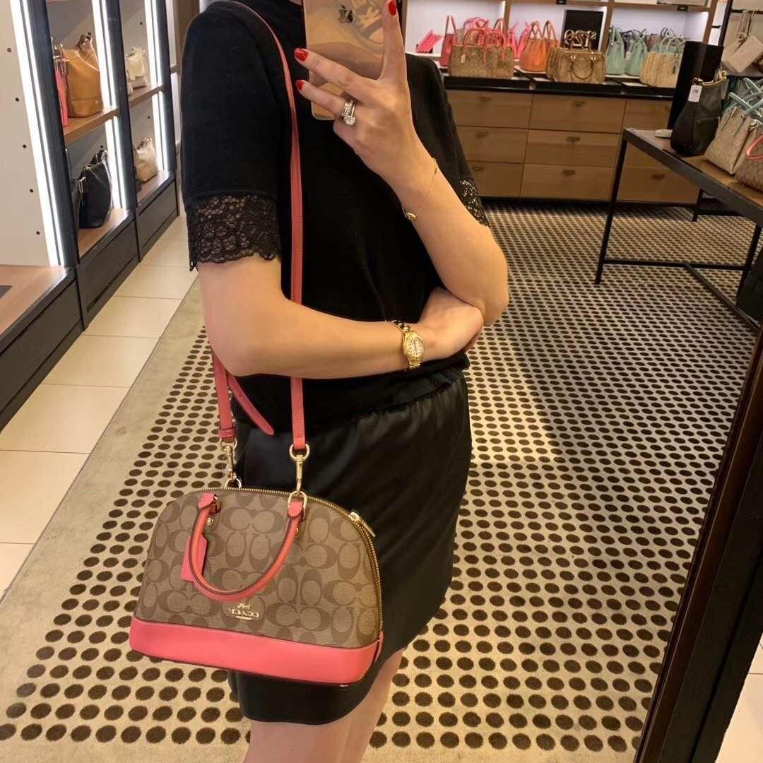 Authentic Coach Mini Sierra Satchel In Signature Canvas, Women's ...