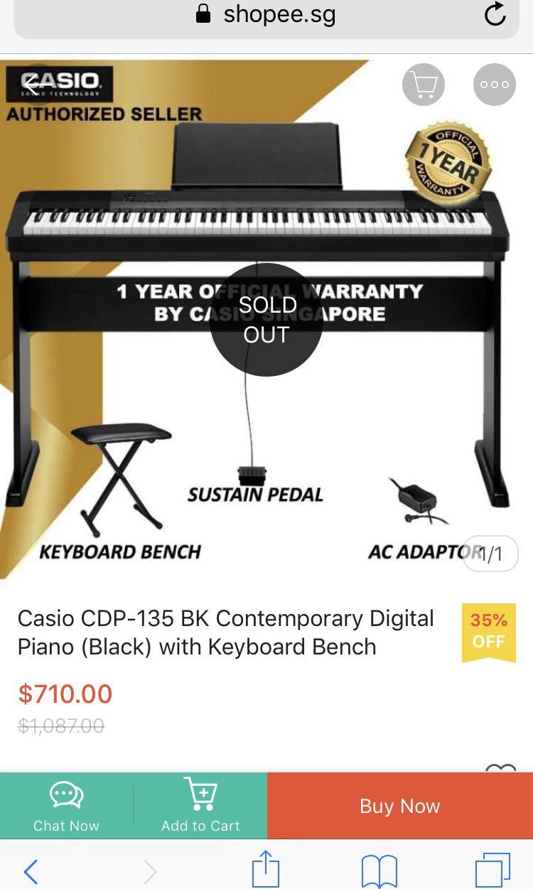 Casio Contemporary 88 Weighted Keys with Hammer Effect, Hobbies & Toys ...