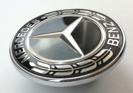 Genuine Mercedes-Benz W204/W205/W212/W213 Hood Badge Black Emblem from ...